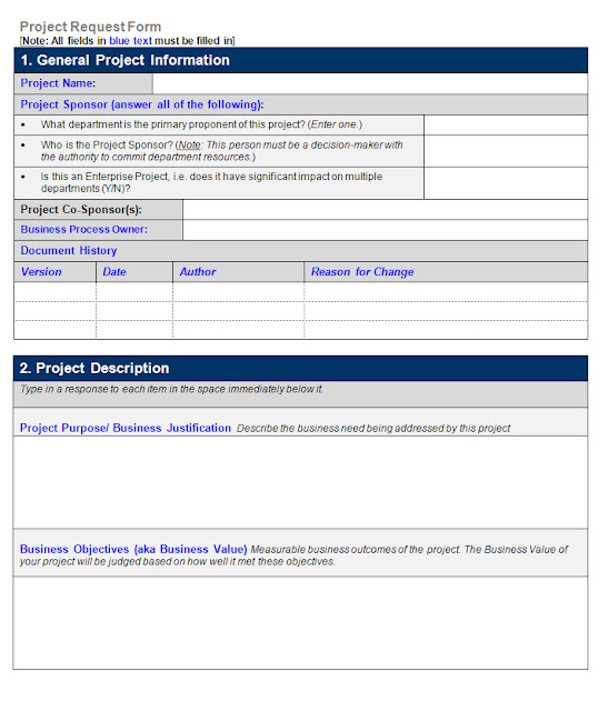 Office Forms Project Request Form 5 Pages 