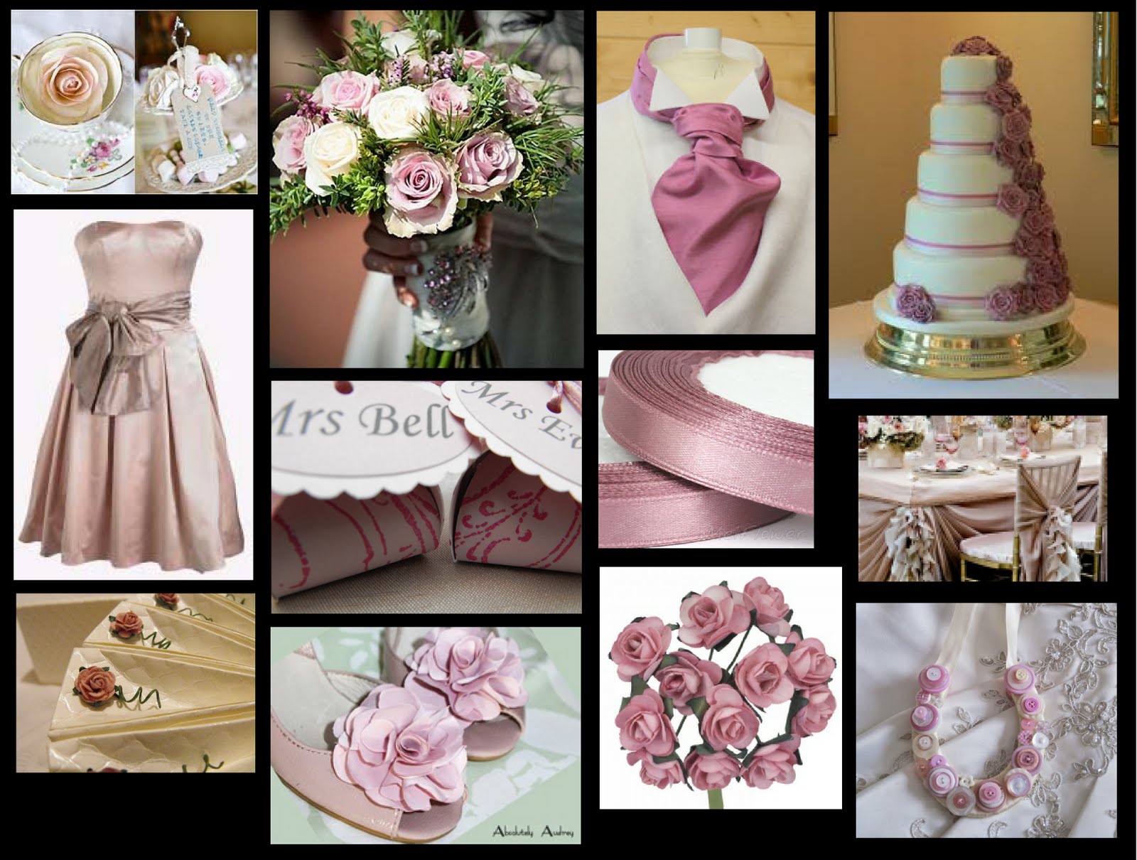 Box Clever Wedding: dusky pink inspiration board