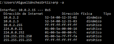 Comando ARP (Windows)