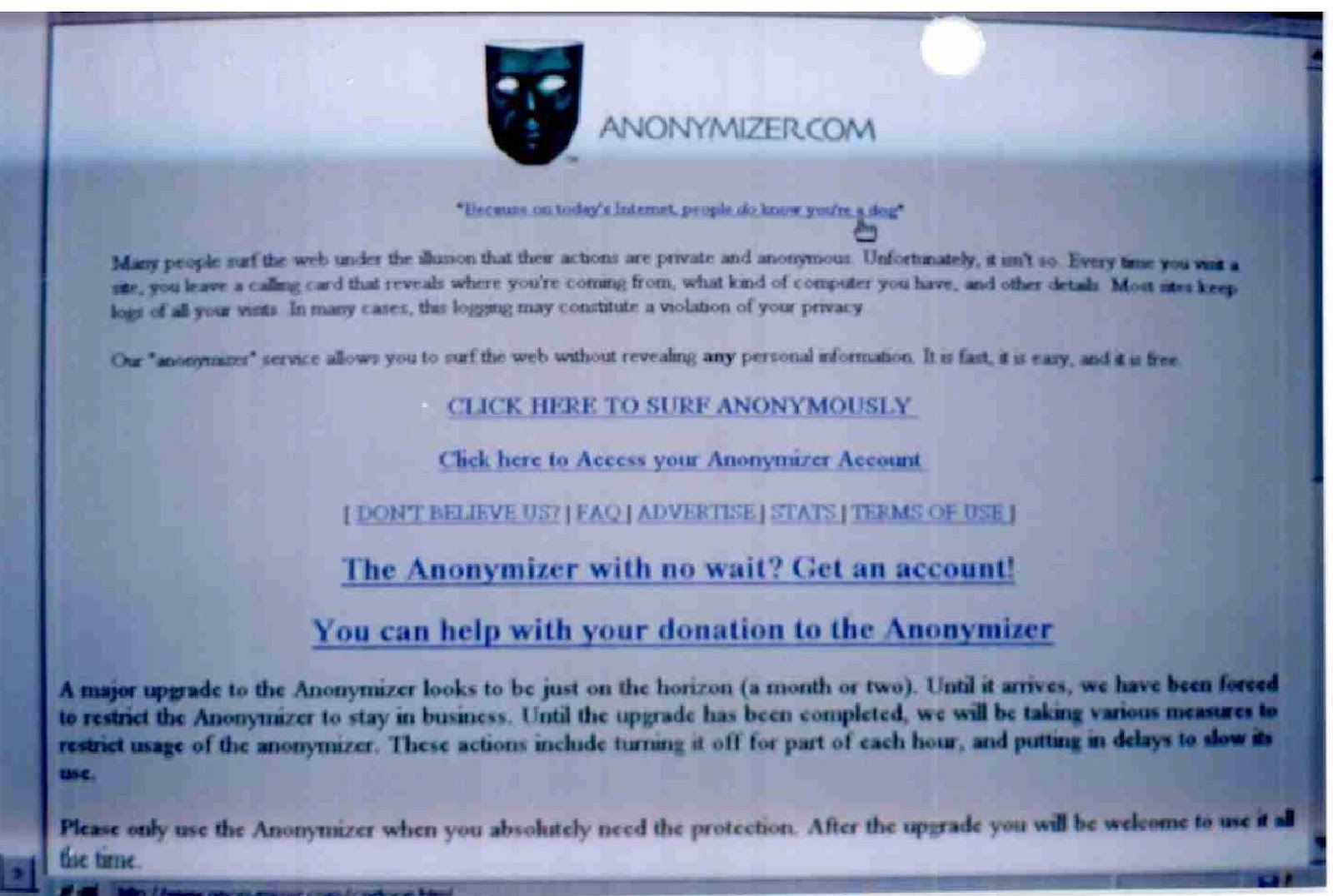 Sue Basko, Lawyer for Independent Media: Anonymizer: What is it?