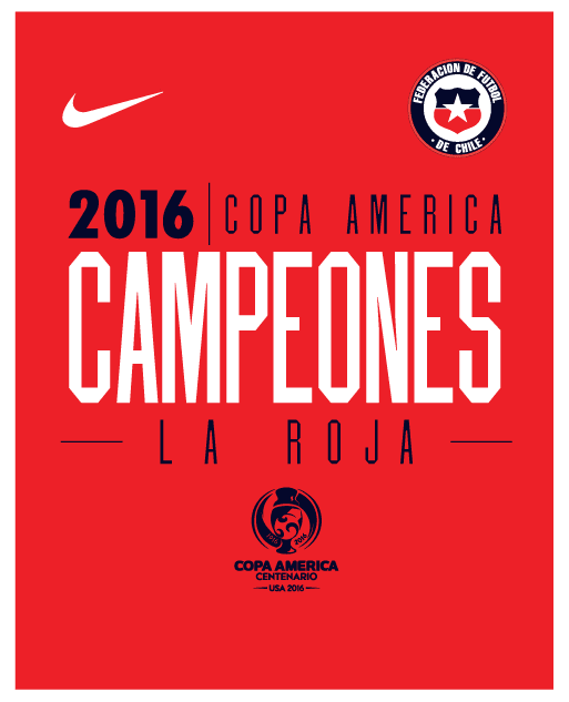 Football teams shirt and kits fan: Chile Champions Tee Copa America ...