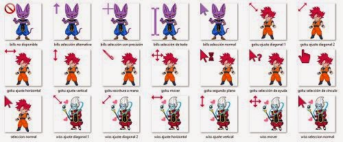 Cursores de Dragon ball Z la batalla de los dioses | TEMAS Y FAVICONS