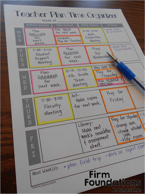 10 Time-Saving Tips to Plan Your Plan Time - Firm Foundations in Education