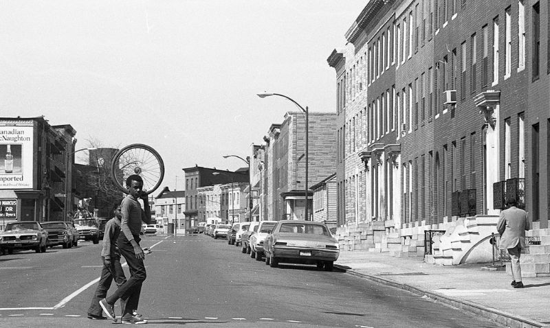 39 Black and White Photos That Capture Street Scenes of Baltimore ...