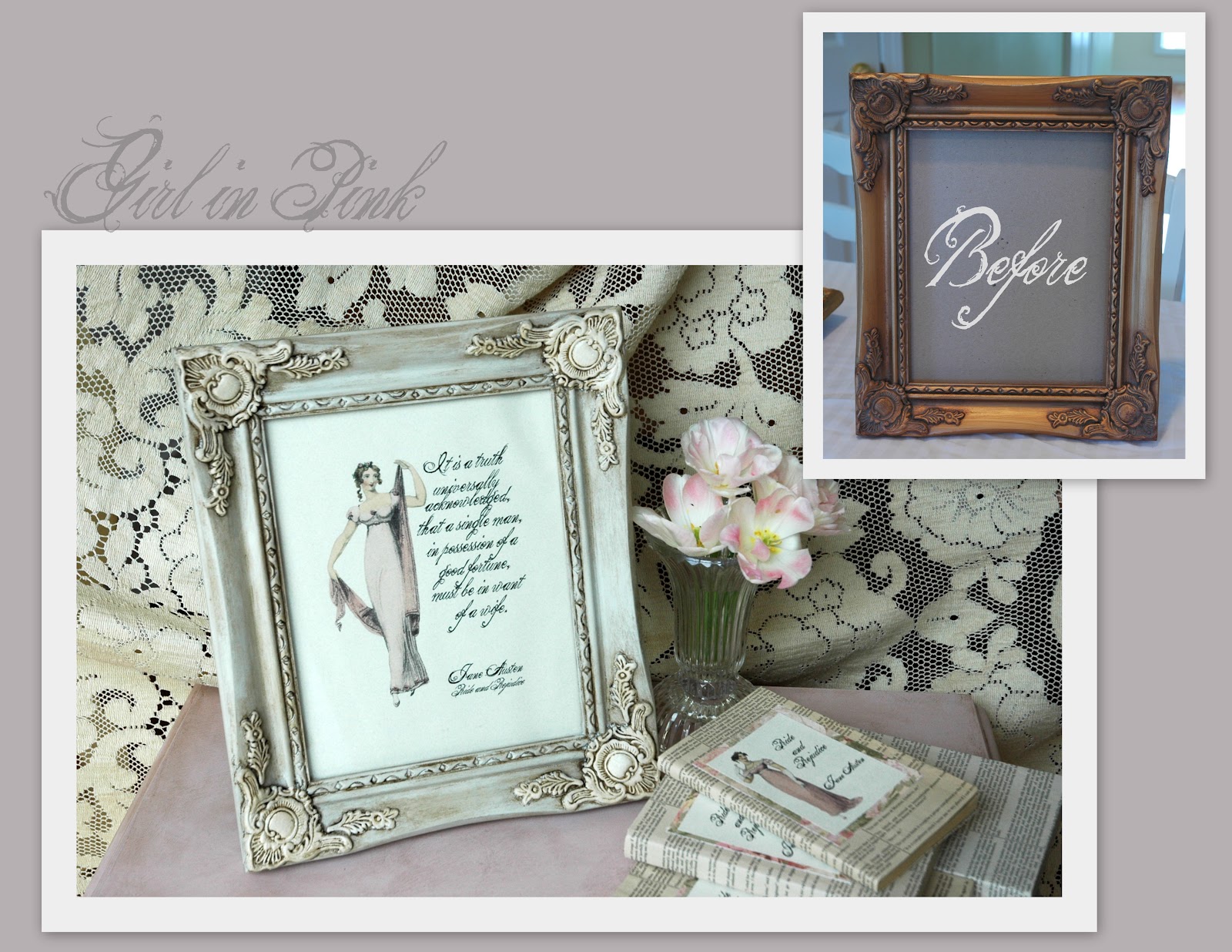 Girl in Pink: Jane Austen Inspired Window Display