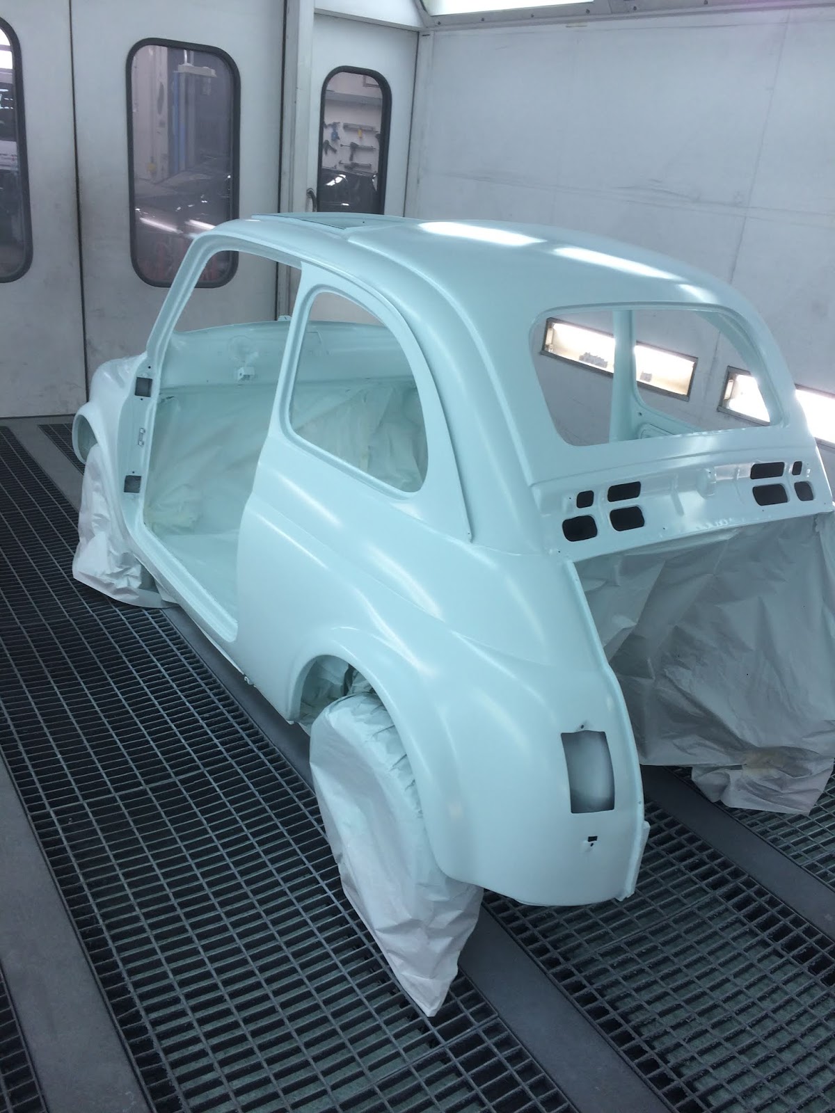 Restauration Fiat 500, 1966: Peinture - Azzuro aquamarina - Couleur ...
