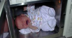 MOM CONVICTED FOR COOKING BABY IN MICROWAVE
