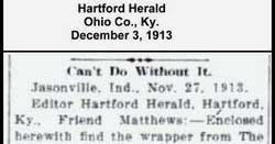 Ohio County, Kentucky History: STANLEY LEE DEMPSEY