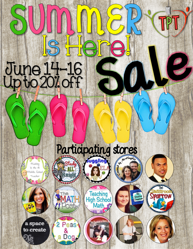 The Creative Classroom: Summer is Here! TPT Sale