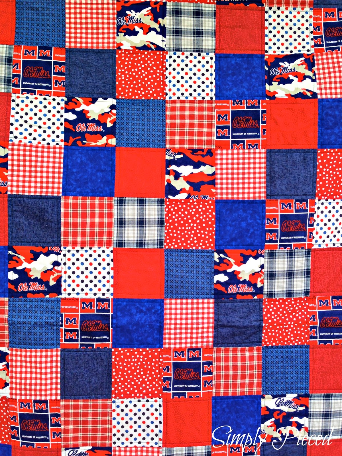 Simply Pieced: Ole Miss Patchwork Quilt