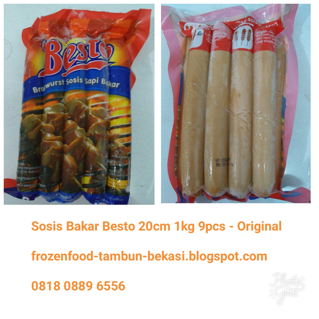 Besto - Sosis Bakar 20cm 1kg 9pcs ~ Distributor/Agen Frozen Food Murah ...