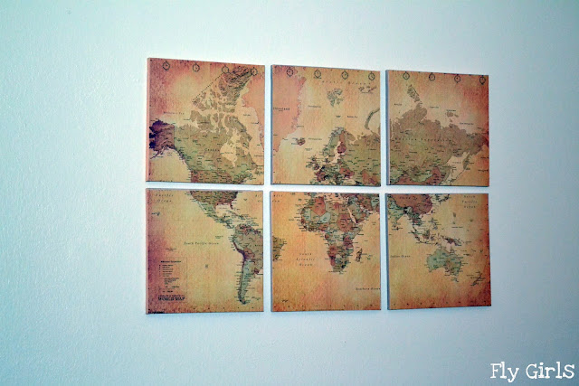 Fly Girls: DIY Canvas Map