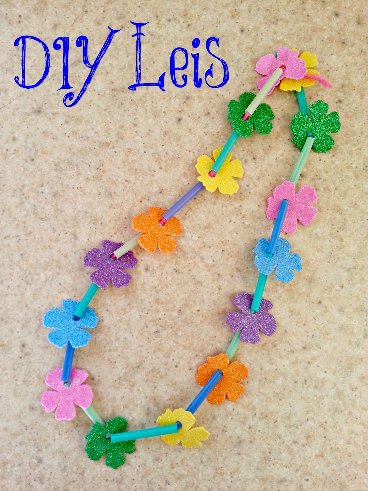 If These Cheerios Could Talk...: DIY Leis and a Sandpaper Starfish Craft