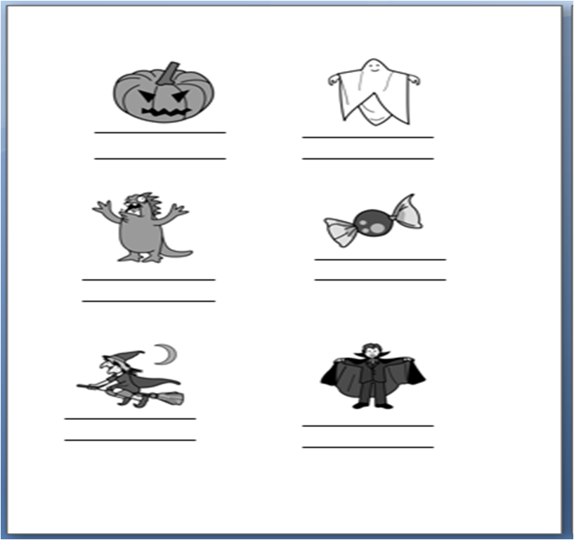 Maestra en prácticas: Fichas de lectoescritura con temática de Halloween