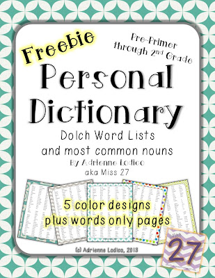 What Happens in 27...: Updated Personal Dictionaries FREEBIE and a Coupon