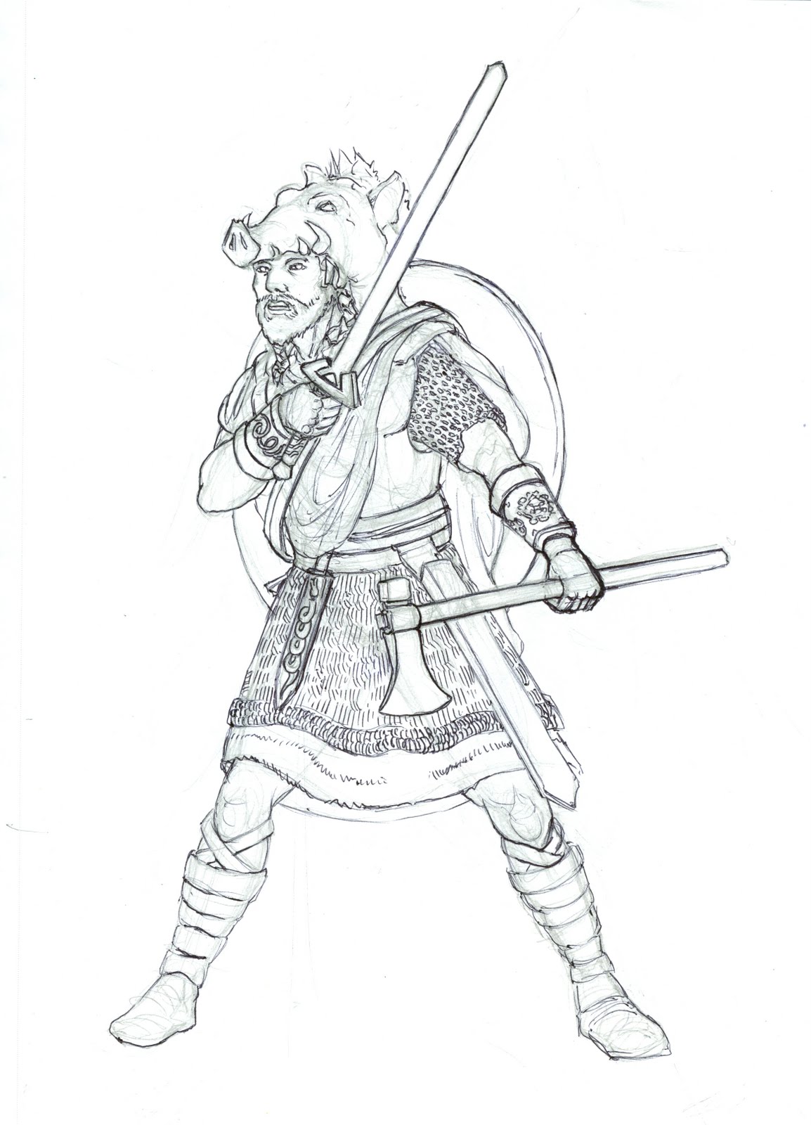 Beowulf Dragon Drawing Sketch Coloring Page