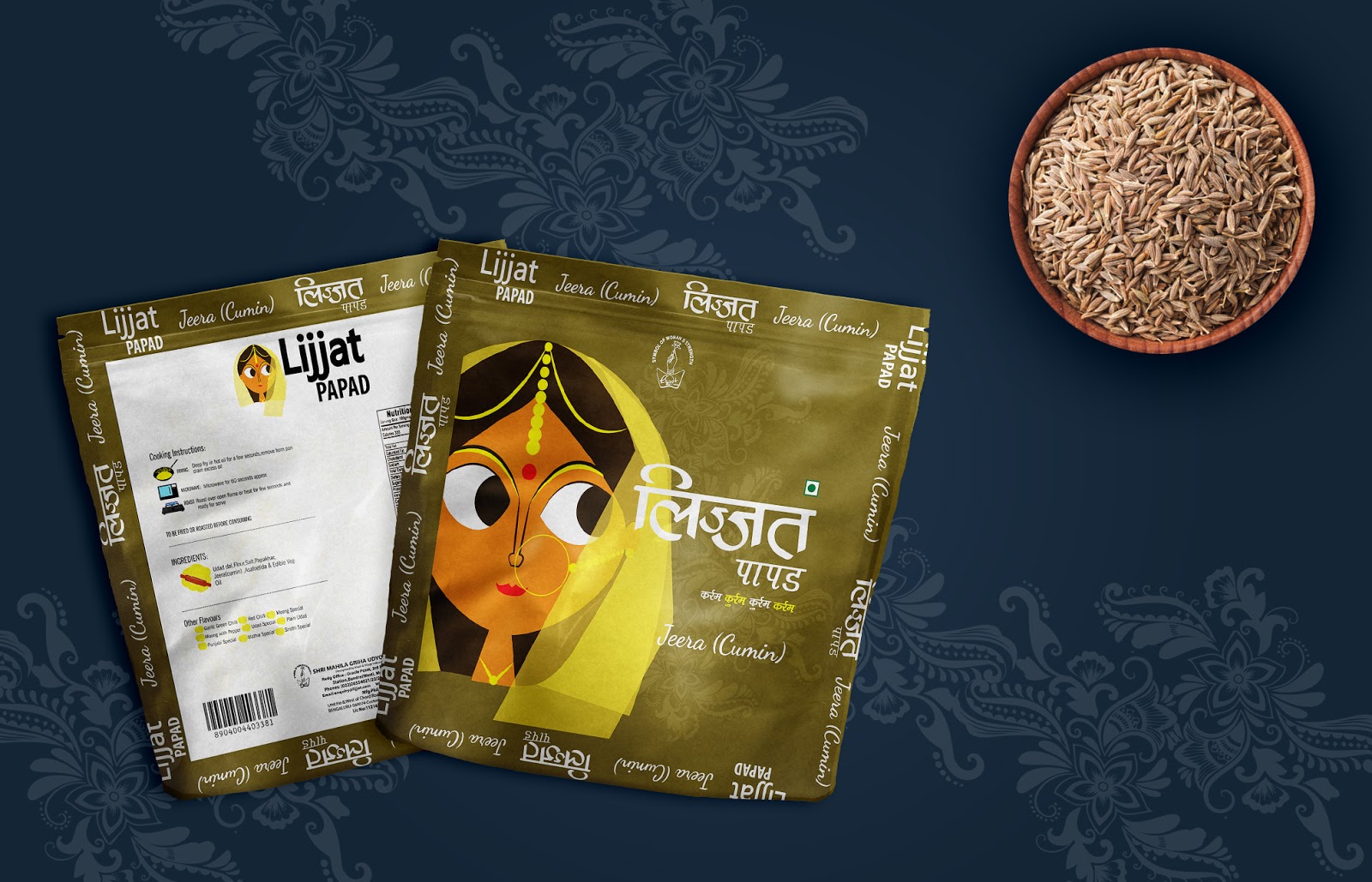 Lijjat Papad on Packaging of the World - Creative Package Design Gallery