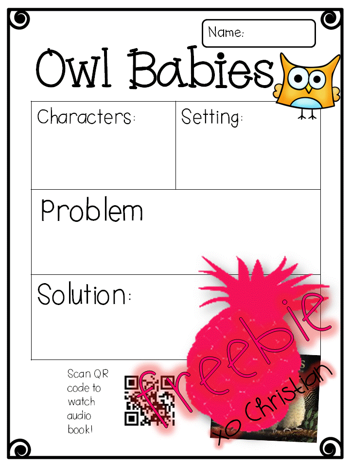 The PINK Pineapple: QR Code FREEBIE LOVE of Owl Babies
