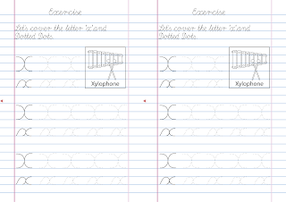 To print // dotted activity double letter "X" in PDF