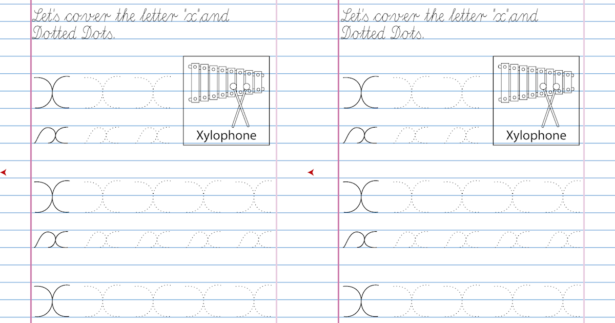 To print // dotted activity double letter "X" in PDF