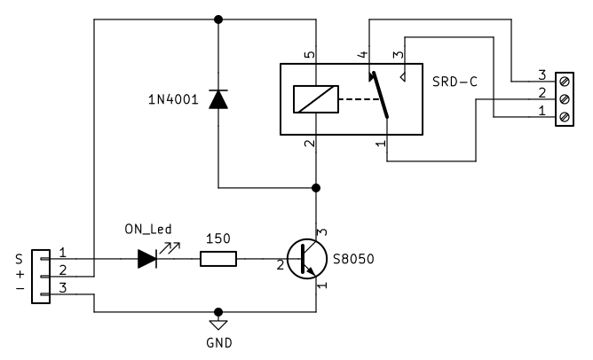 Releu cu senzor (de lumină) construit cu module · One Transistor [RO]