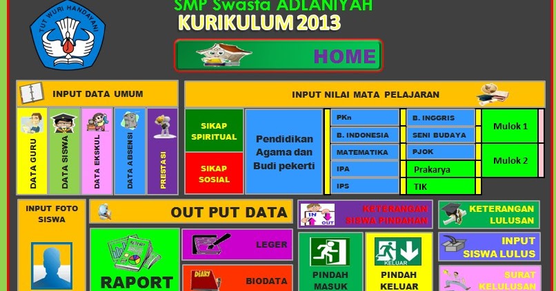 Aplikasi RAPORT Kurikulum 2013 ( RAPORT K13 ) untuk SMP VERSI REVISI ...