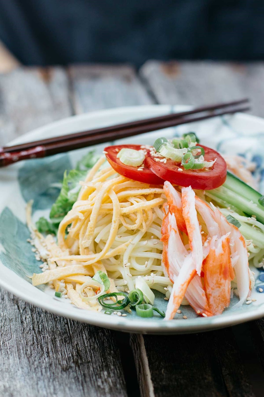 Cold Ramen Salad ( Hiyashi Chuka ) With Sesame Dressing - Yummy Recipe ...