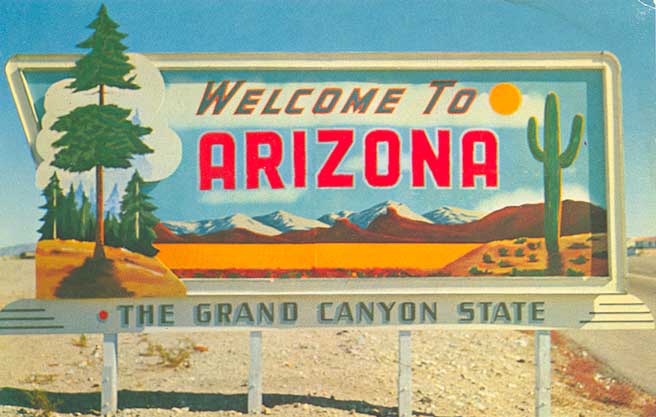 *Postcard Gems: Welcome to Arizona