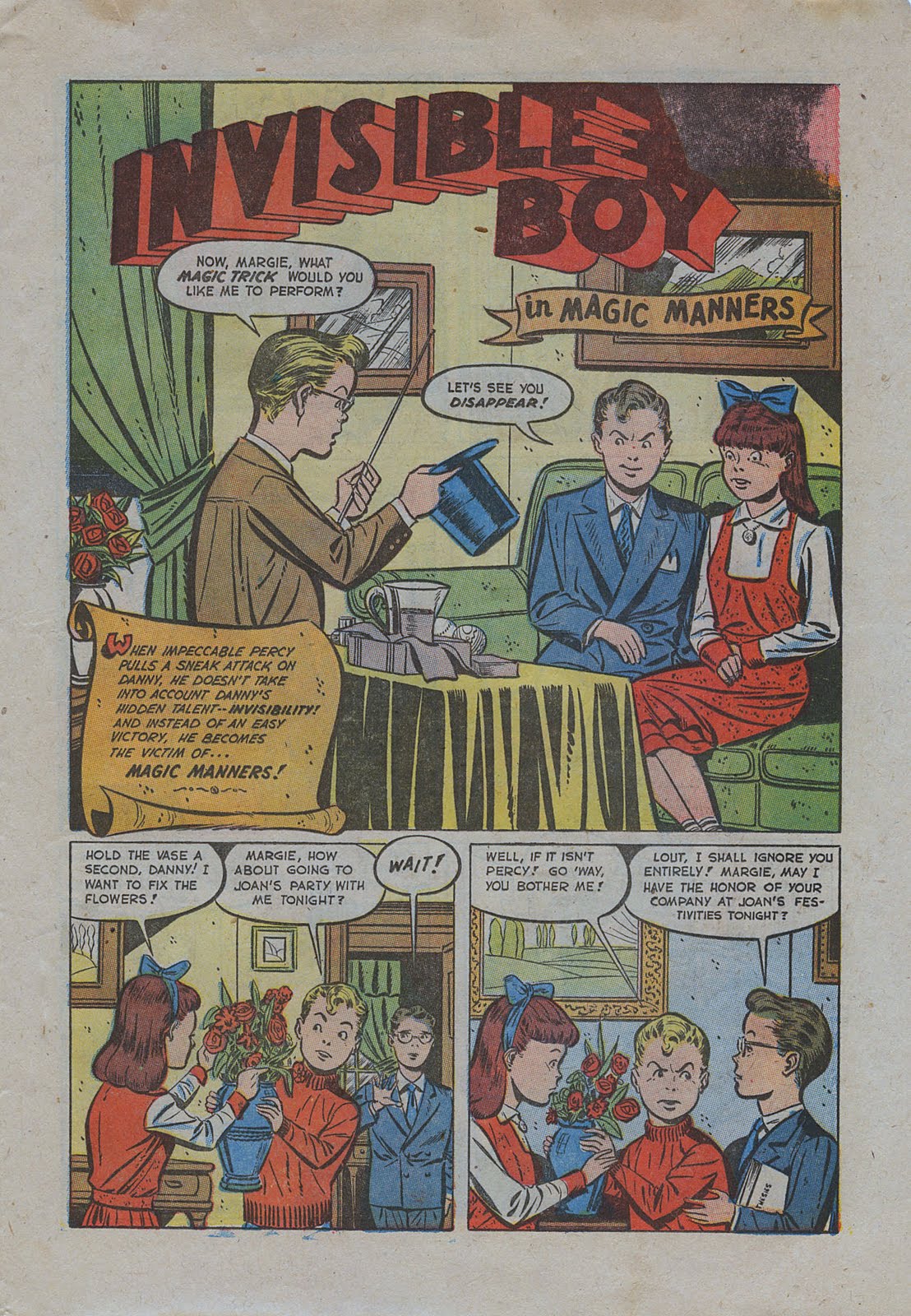 Four-Color Shadows: Invisible Boy-Approved Comics-1954