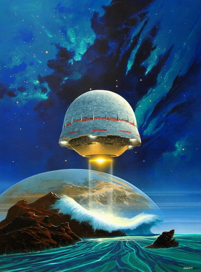 Torch ship by Manchu, cover of Robert A Heinlein's "Time for the Stars ...