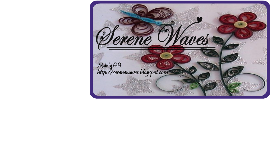 Serene Waves: Quilled Calligraphy - "PARTH"