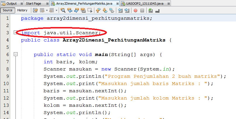 Tutorial : Penjumlahan 2 Buah Matriks pada bahasa pemograman java netbeans Tutorial : Penjumlahan 2 Buah Matriks pada bahasa pemograman java netbeans