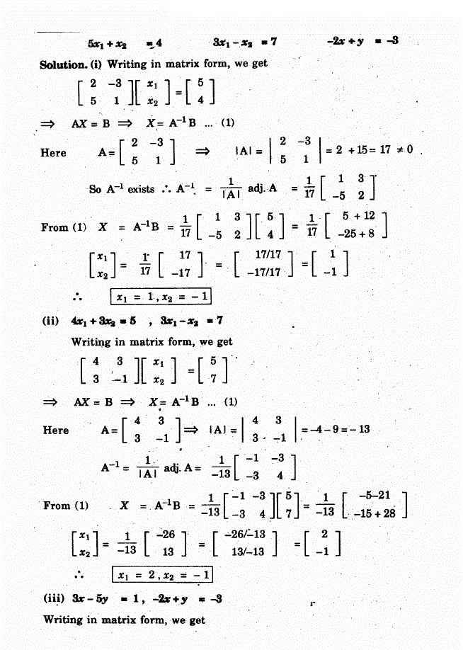 Exercise 3.2 MATRICES AND DETERMINANTS Mathematics Fsc Part 1 First ...