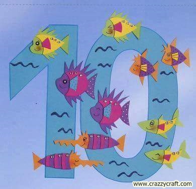 decorated number for kids - crazzy craft