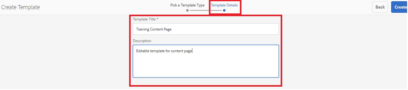 Creation of Editable Templates