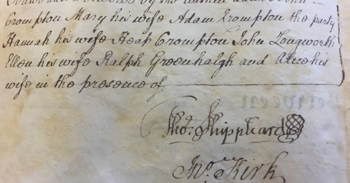 Miscellanea Genealogica de Bolton-le-Moors: 1754 Crompton Family Little ...