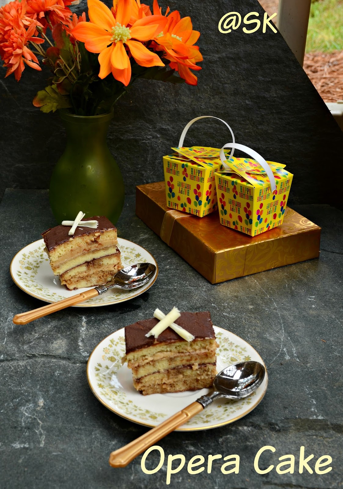 Savitha's Kitchen: Opera Cake - French Pastry - Baking Partners