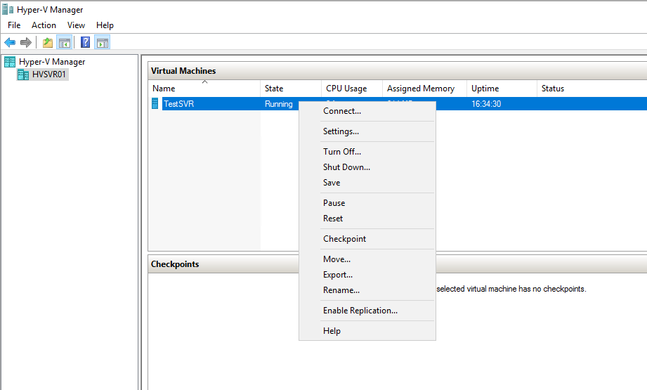 雪兰: Manage Hyper-v checkpoints