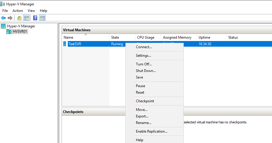 雪兰: Manage Hyper-v checkpoints