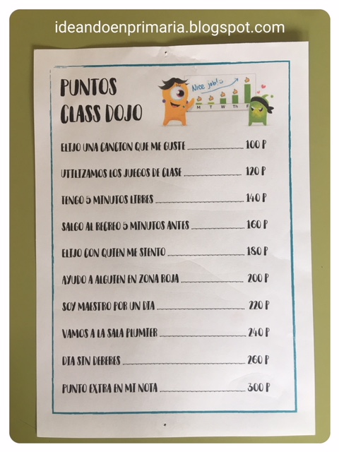 IDEAS EN EL AULA DE PRIMARIA: CLASS DOJO PREMIOS