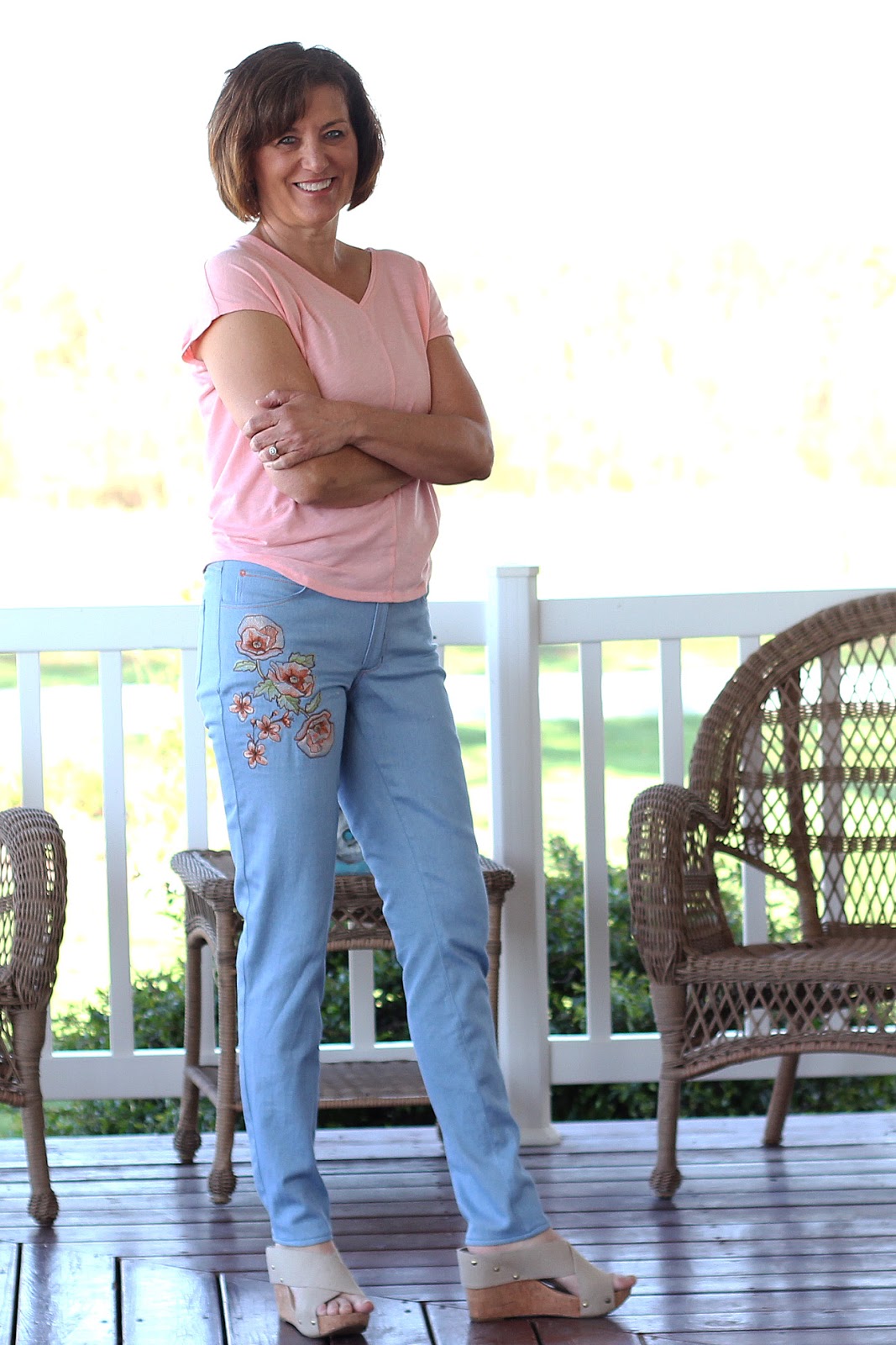 Girls in the Garden: Embroidered Ginger Jeans