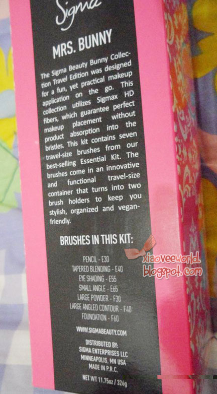 Xiao Vee: Indonesian Beauty Blogger: Sigma Mrs. Bunny Travel Kit [Review]