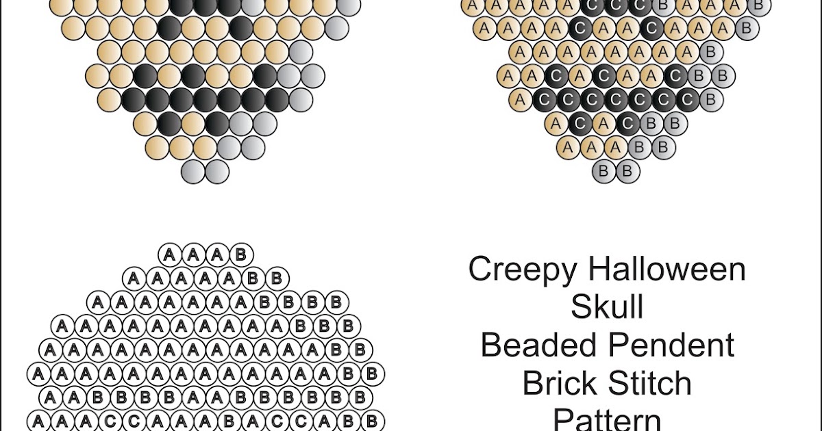 Brick Stitch Bead Patterns Journal: Creepy Skull Free Brick Stitch Seed ...