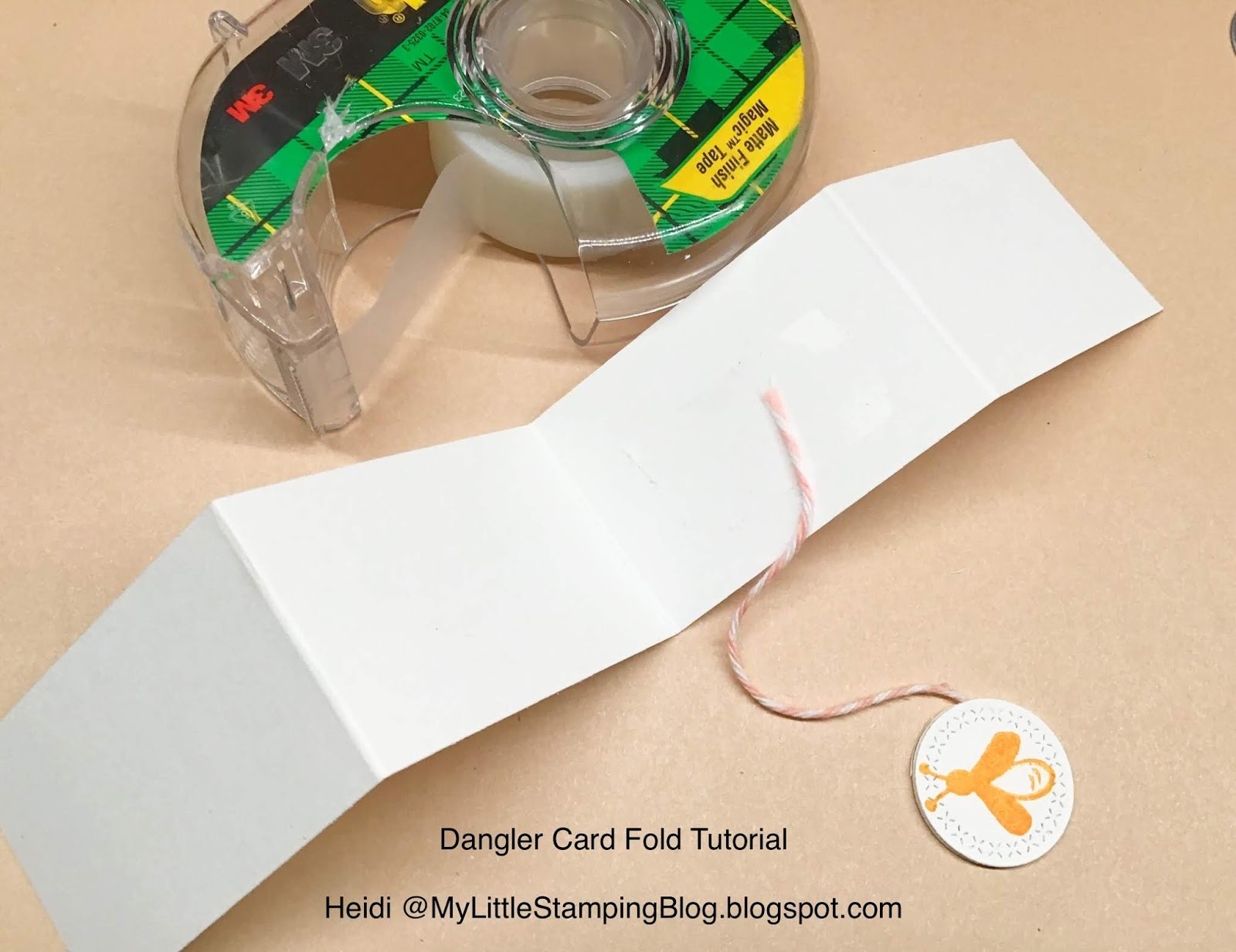 My Little Stamping Blog: Dangler Card Fold Tutorial - Heard you Caught ...
