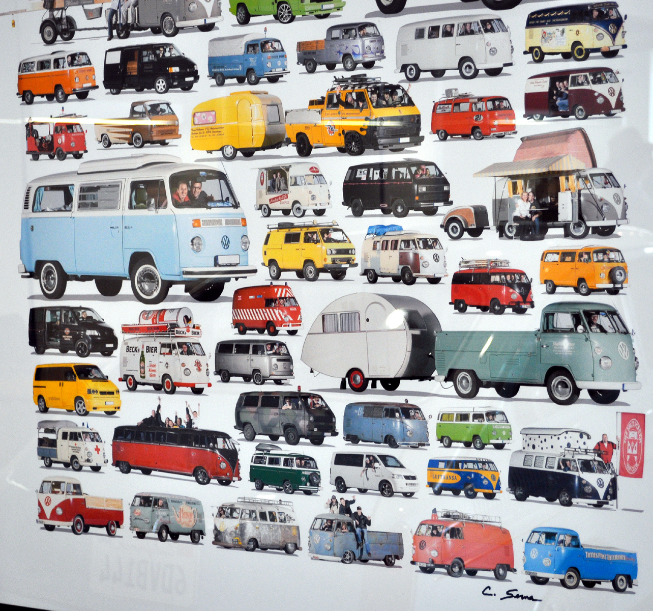 Just A Car Guy: VW van poster in the Bob Baker dealership