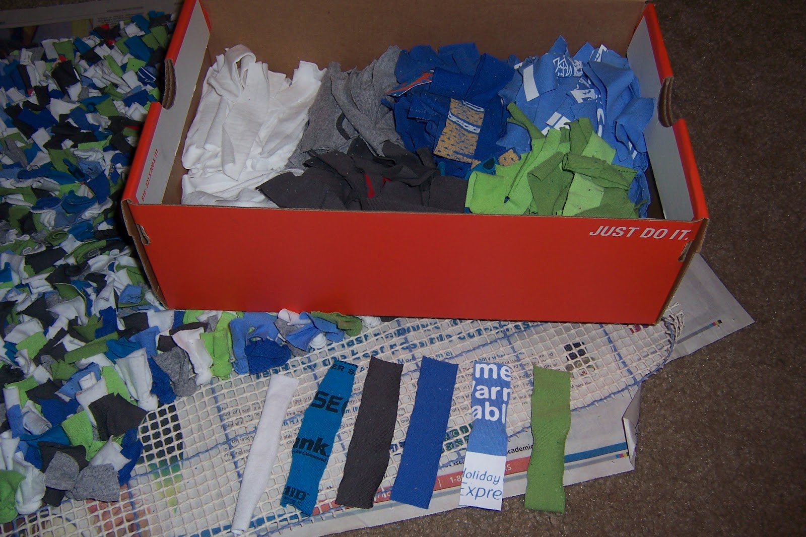 Kelly's Creations: T-Shirt Shag Rug