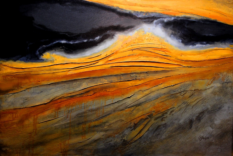 CAROL NELSON FINE ART BLOG: Abstract Geologic Landscape Painting ...