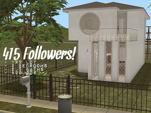 The Sims 2 Finds: zerographic | 415 Followers Gift - 1x2 Residential Lot