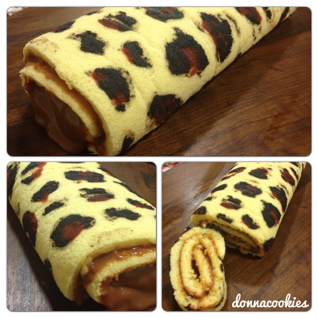 Donna Cookies: Rocambole de doce de leite com oncinha.