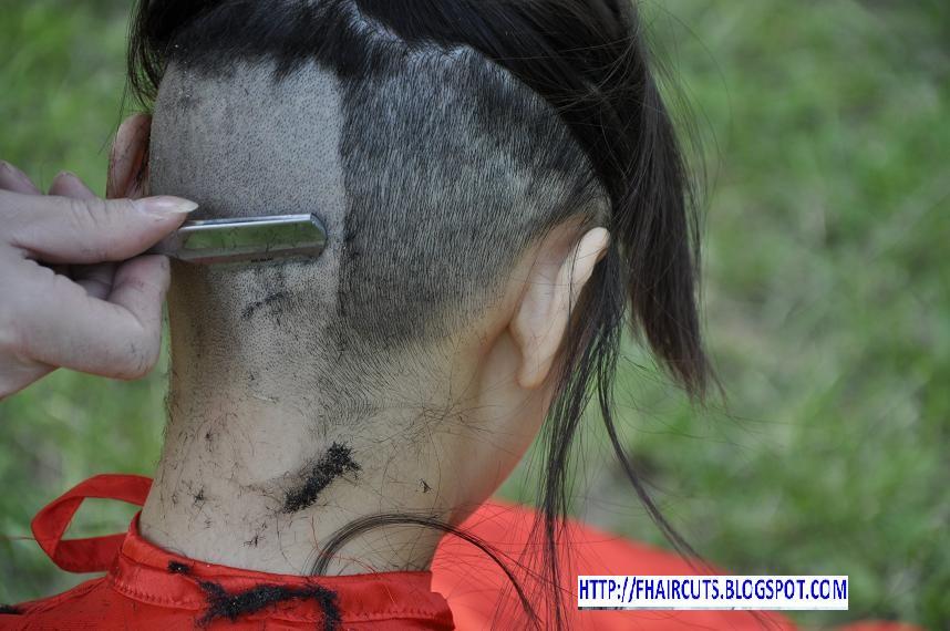 Pretty Bald Model With Star Headshaving ~ Fhaircut Updates